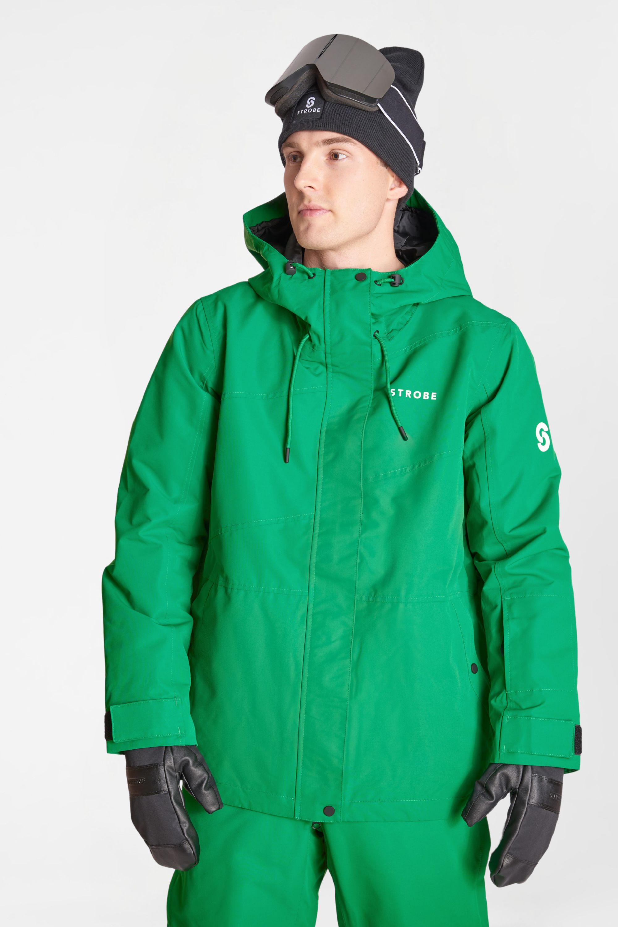 Aura Ski Jacket Kelly Green - Men's - Strobe